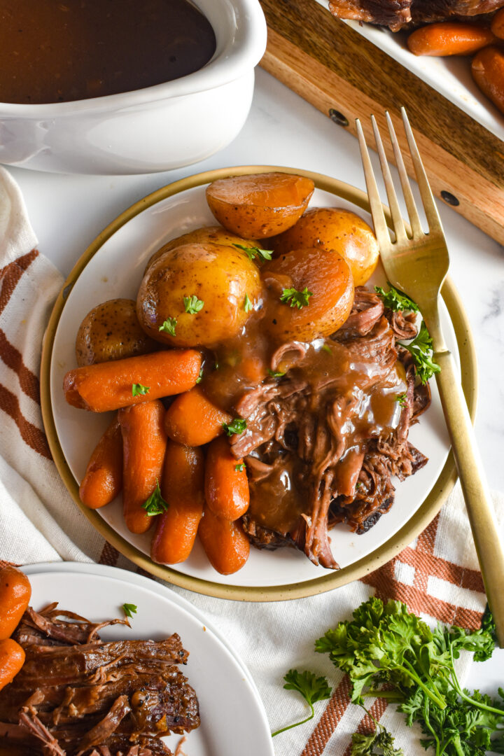 Easy Slow Cooker Pot Roast • Dance Around the Kitchen