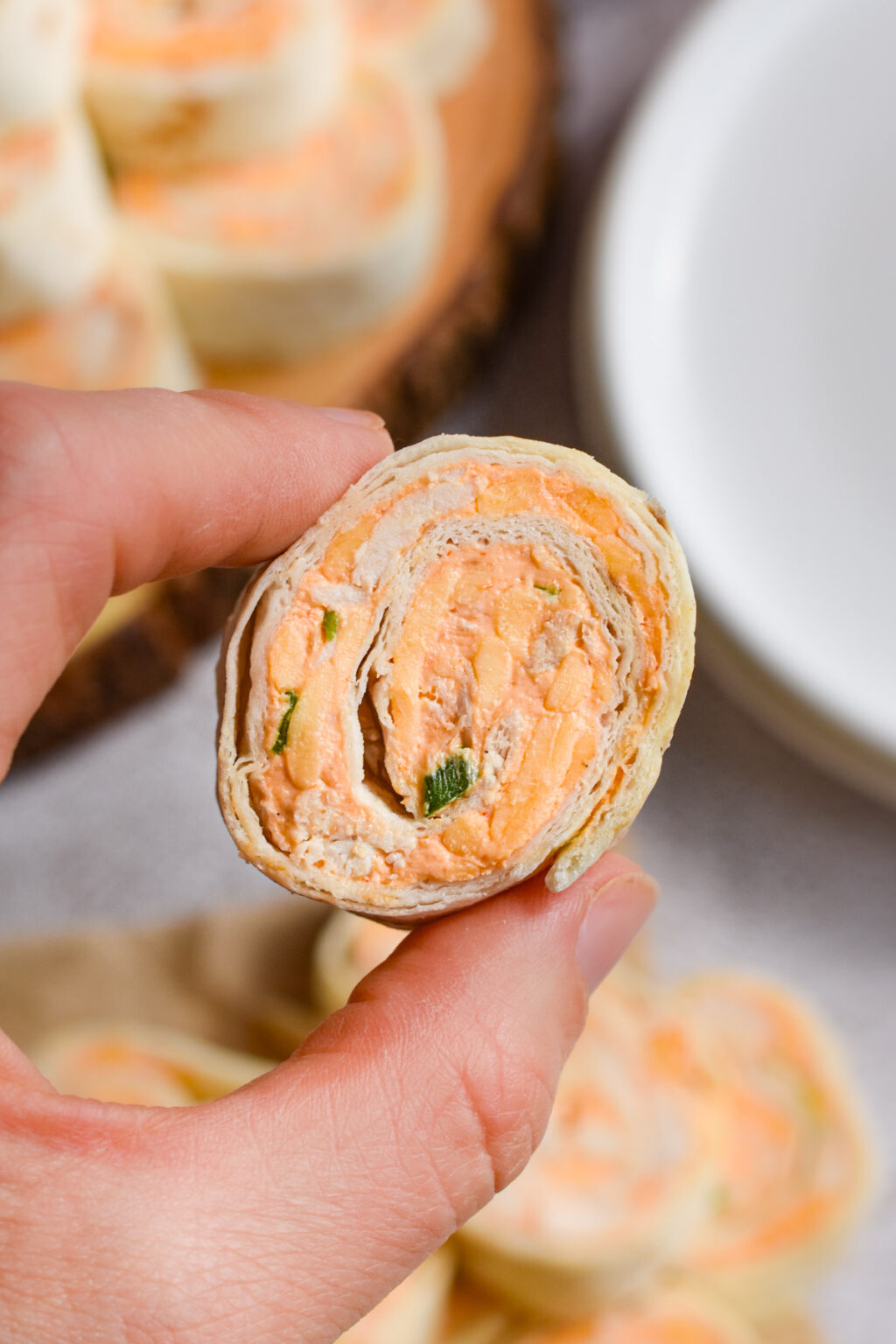 Buffalo Chicken Pinwheels • Dance Around the Kitchen
